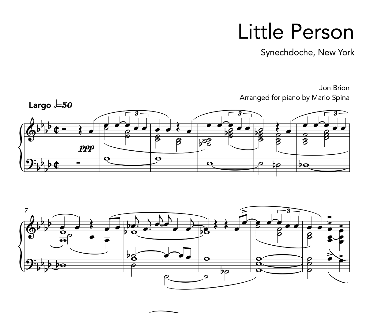 Little Person - Jon Brion (Synecdoche, New York OST) (Piano cover) | PayPal